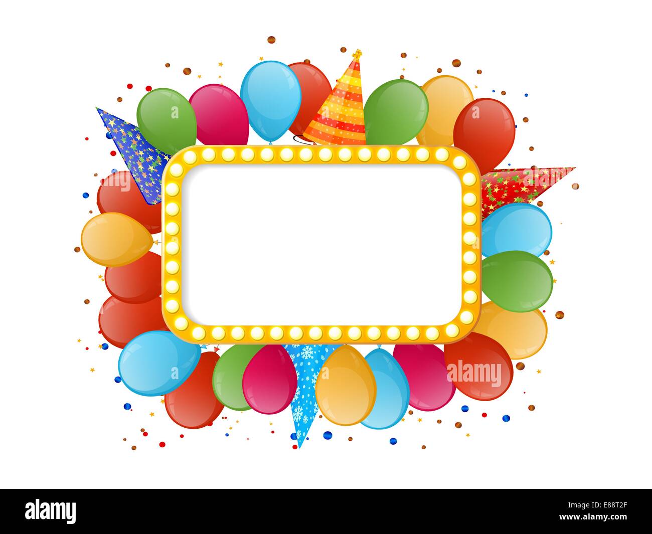 Pink birthday balloons gold Stock Vector Images - Alamy