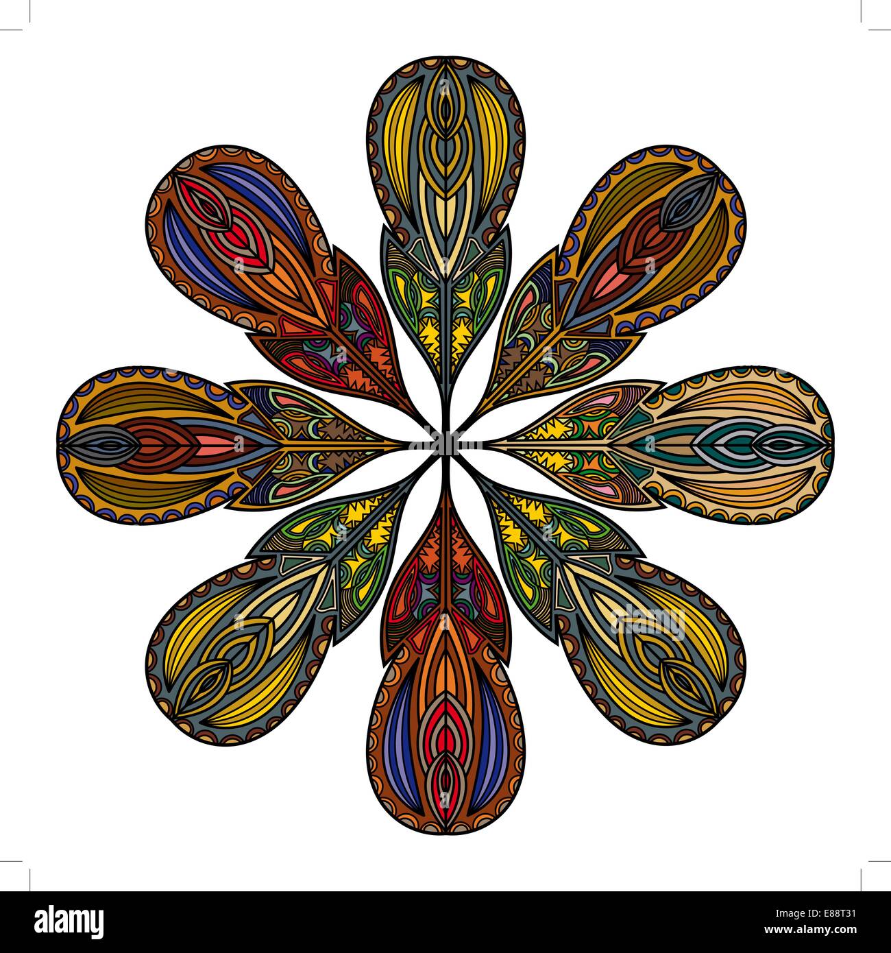 Icons white feathers Stock Vector Images - Alamy