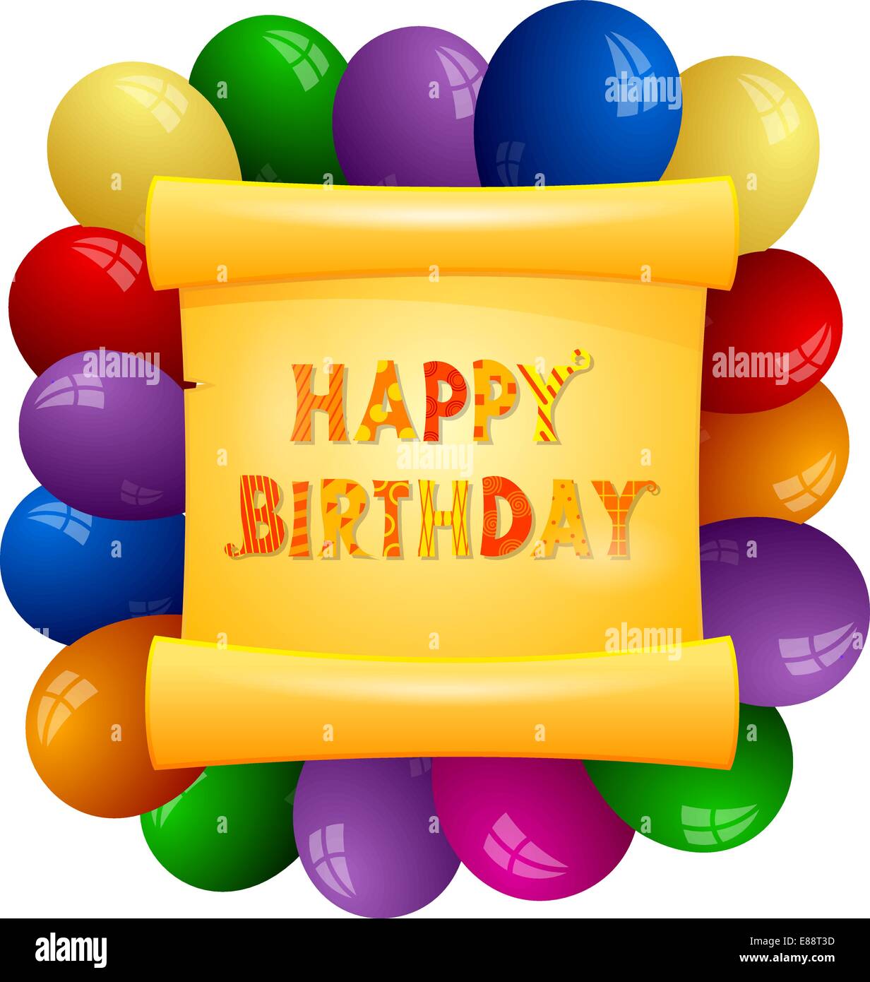 Abstract manuscript with balloons Stock Vector Image & Art - Alamy