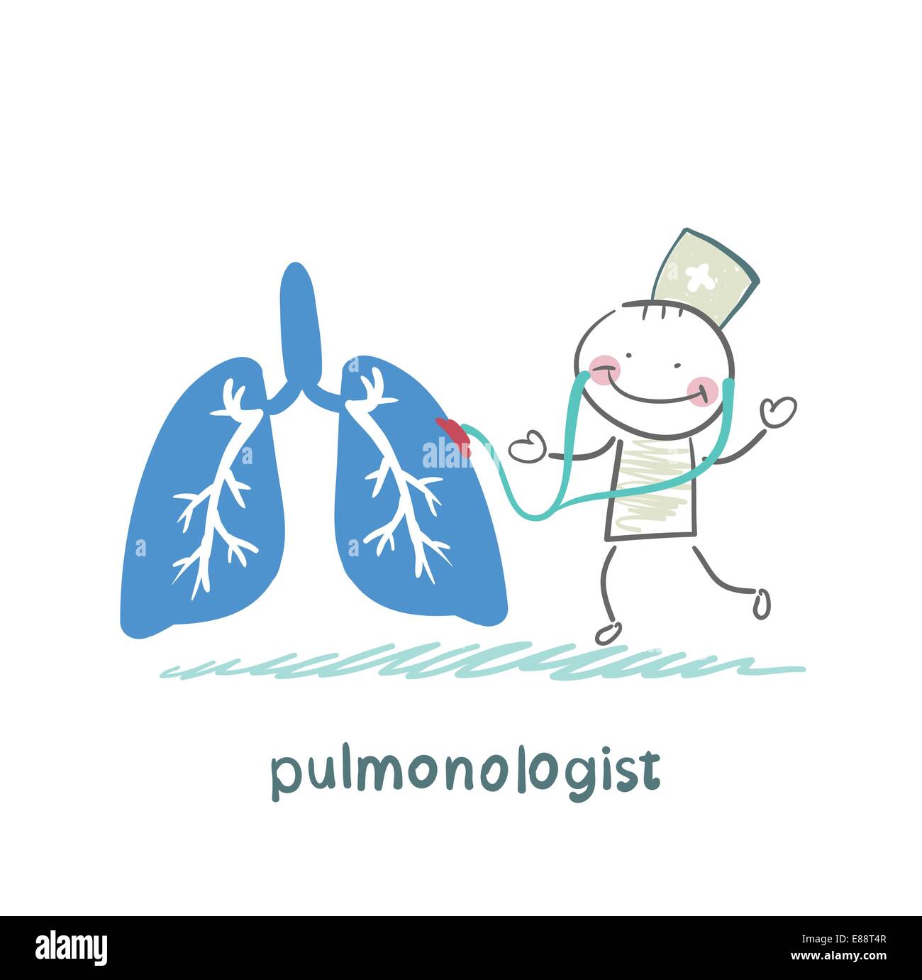 pulmonologist listens body lungs Stock Vector Image & Art - Alamy