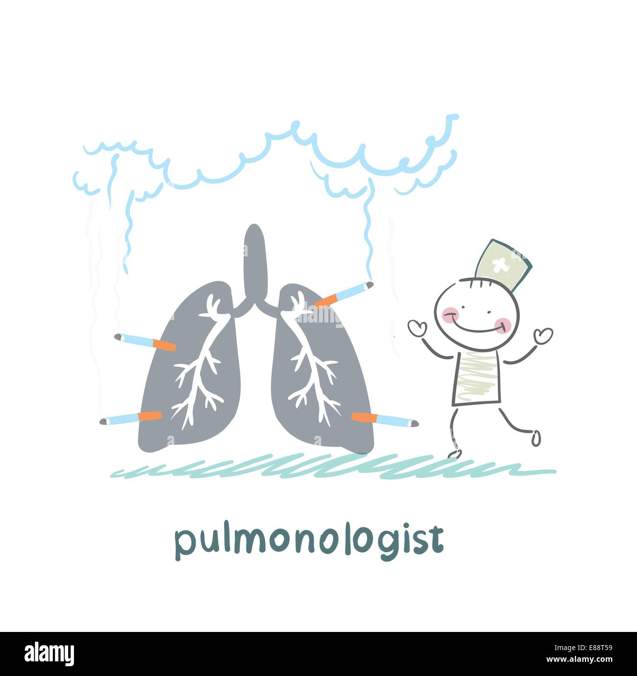 pulmonologist with light smoker Stock Vector Image & Art - Alamy