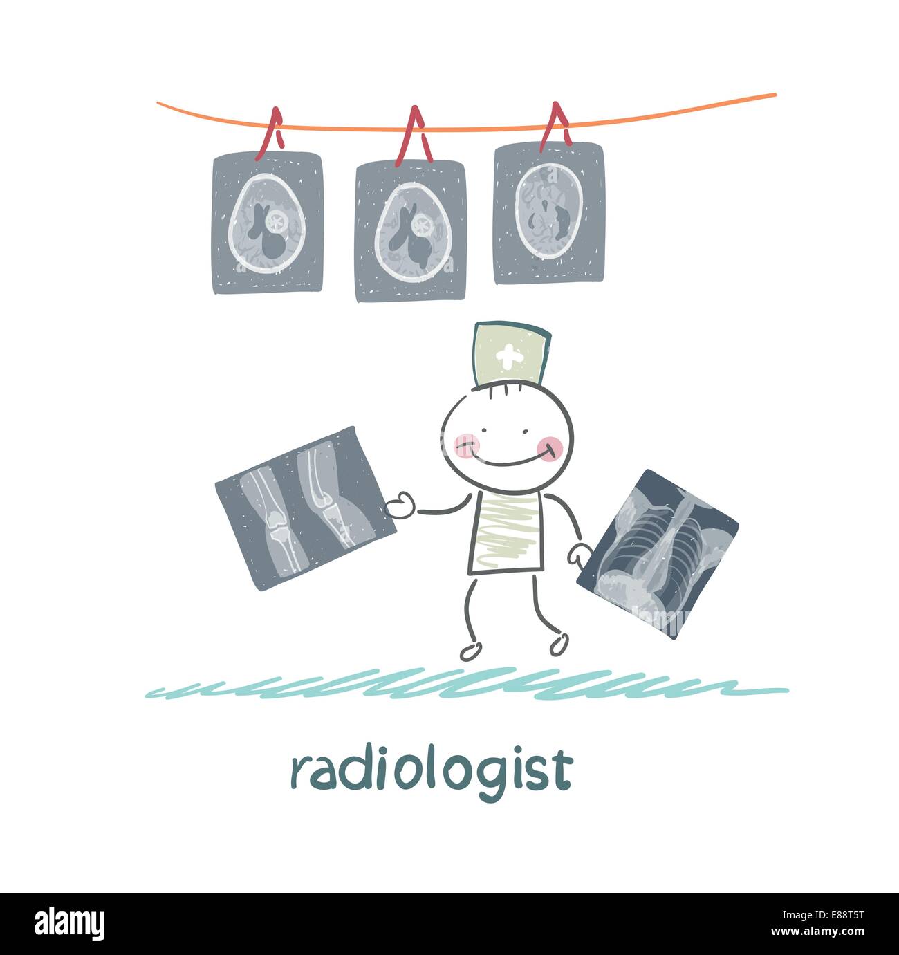 Radiologist with X-ray images Stock Vector Image & Art - Alamy