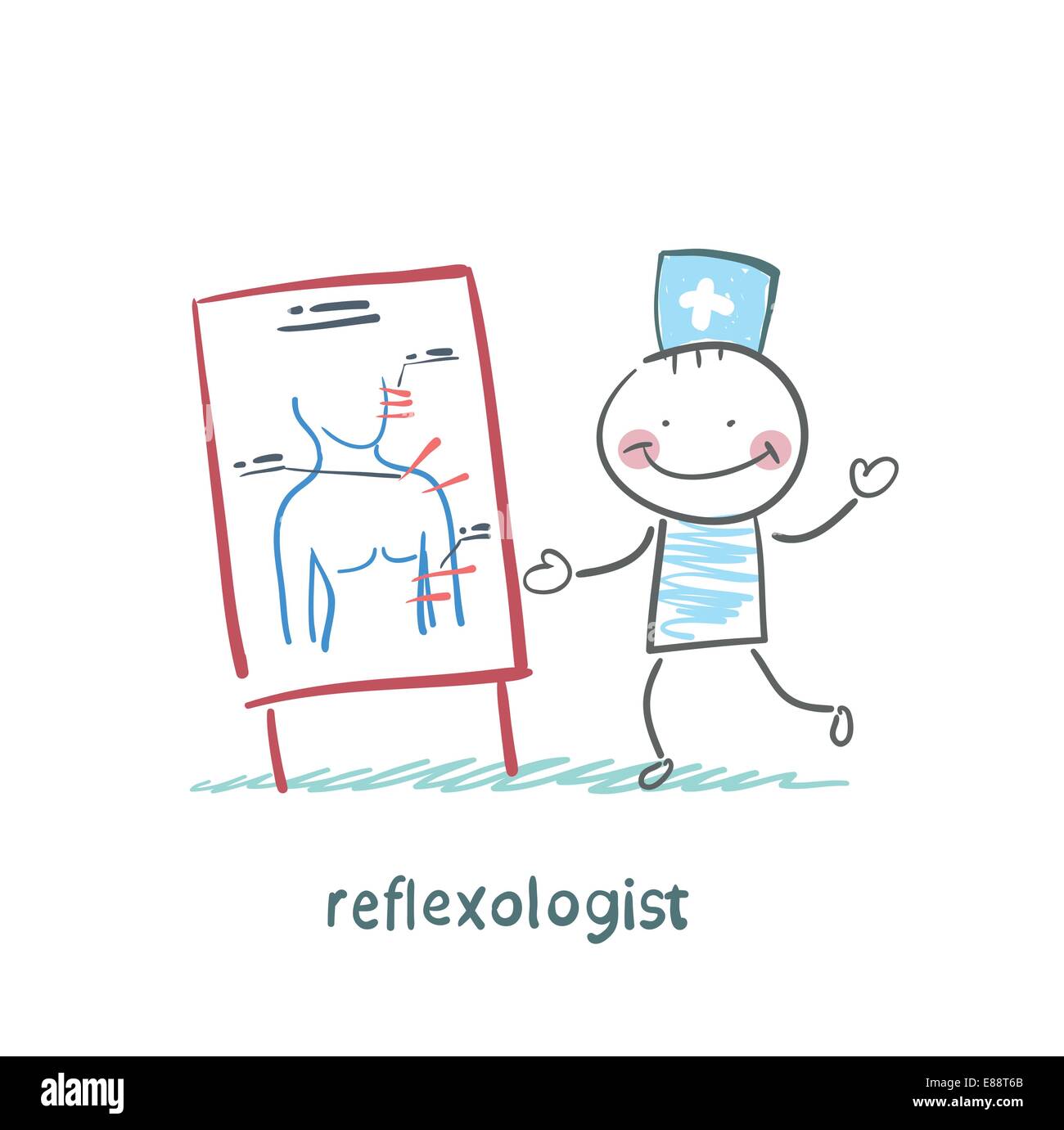 reflexologist said about the presentation about human reflexes Stock ...