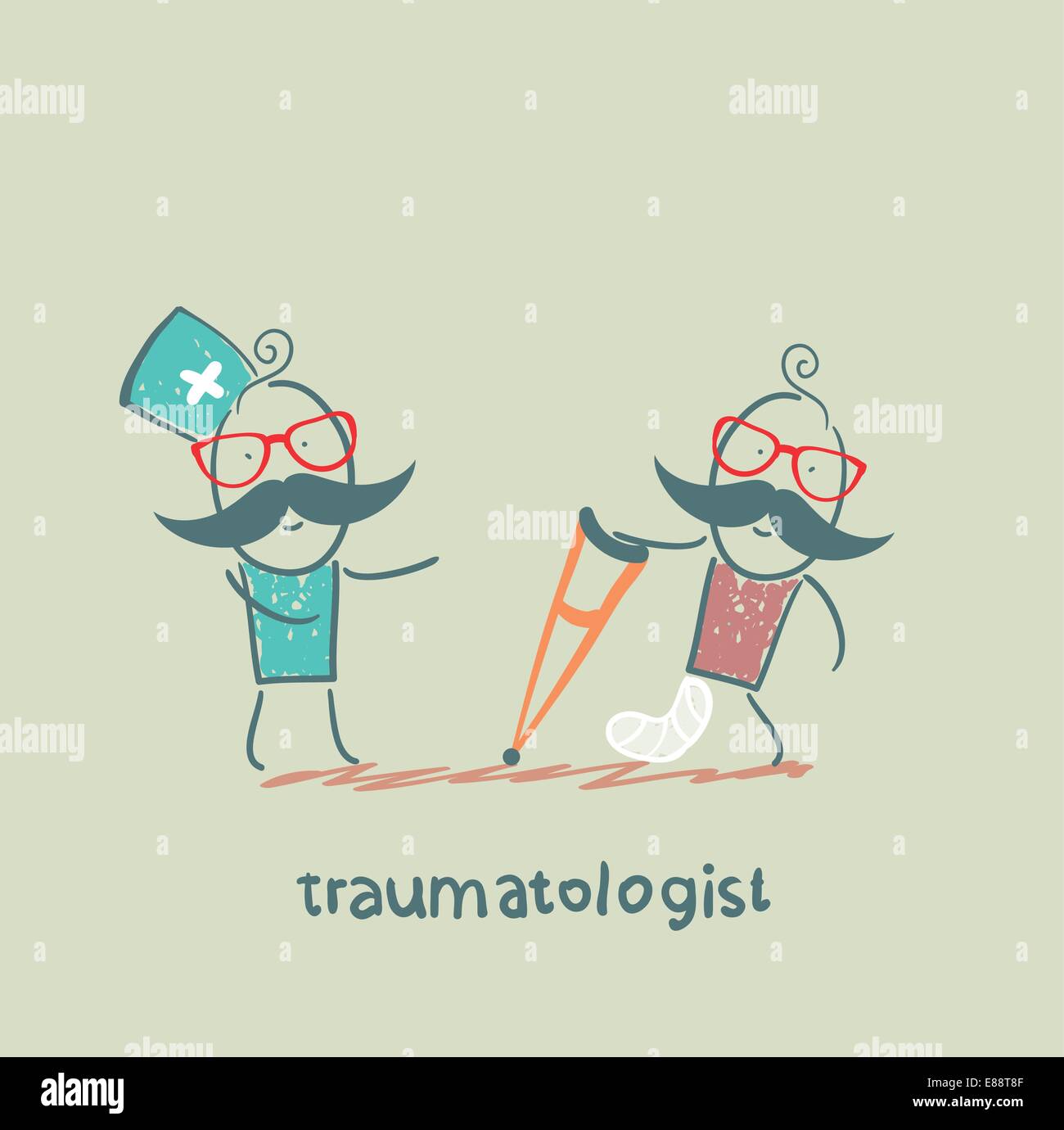 Broken the leg photo Stock Vector Images - Alamy