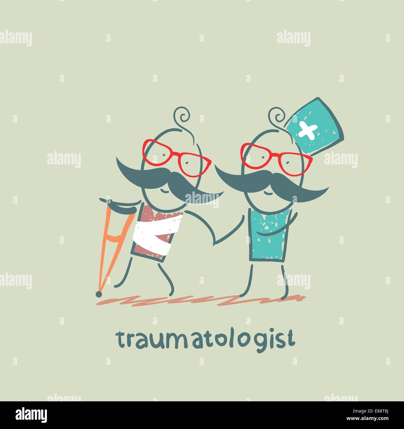 traumatologist helps the patient with trauma Stock Vector Image & Art ...