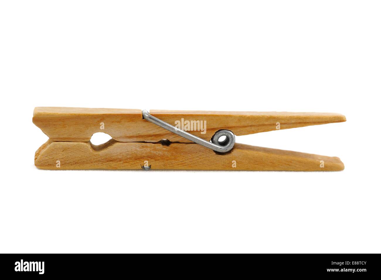 Wooden clothes peg close up macro Stock Photo - Alamy