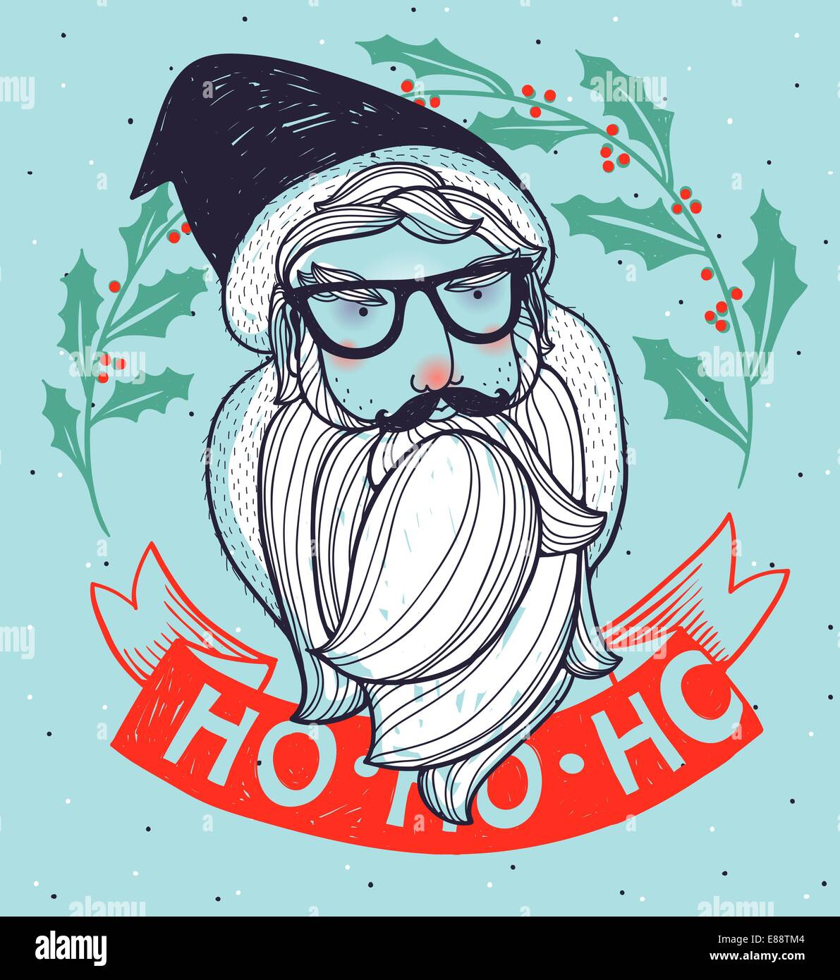 Vector portrait of Santa Claus Stock Vector Image & Art - Alamy