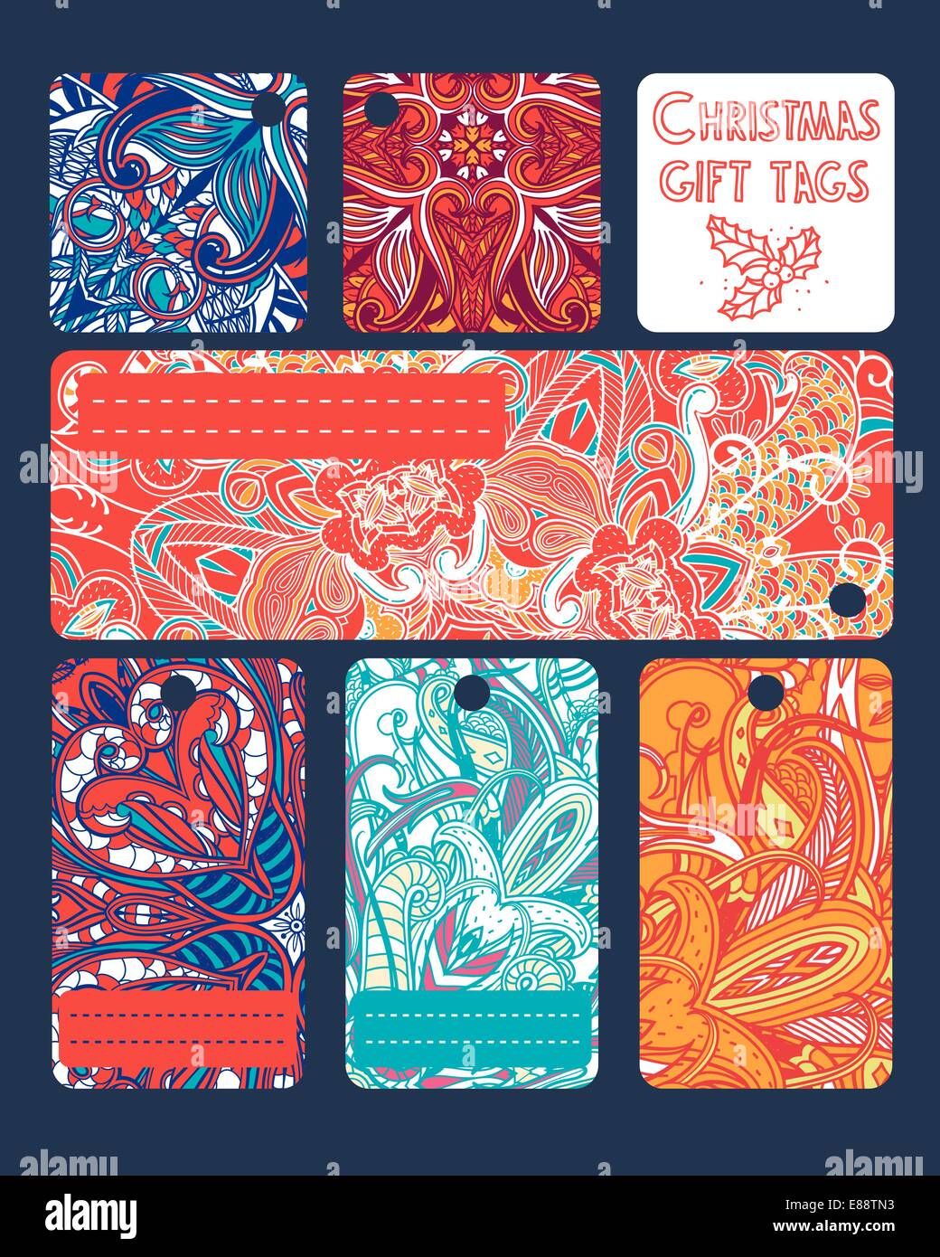 vector set of ornamental gift tags Stock Vector Image & Art - Alamy