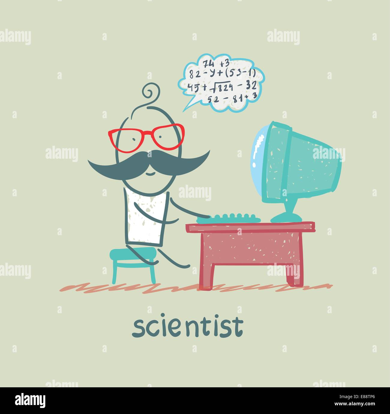 Working with numbers Stock Vector Images - Alamy