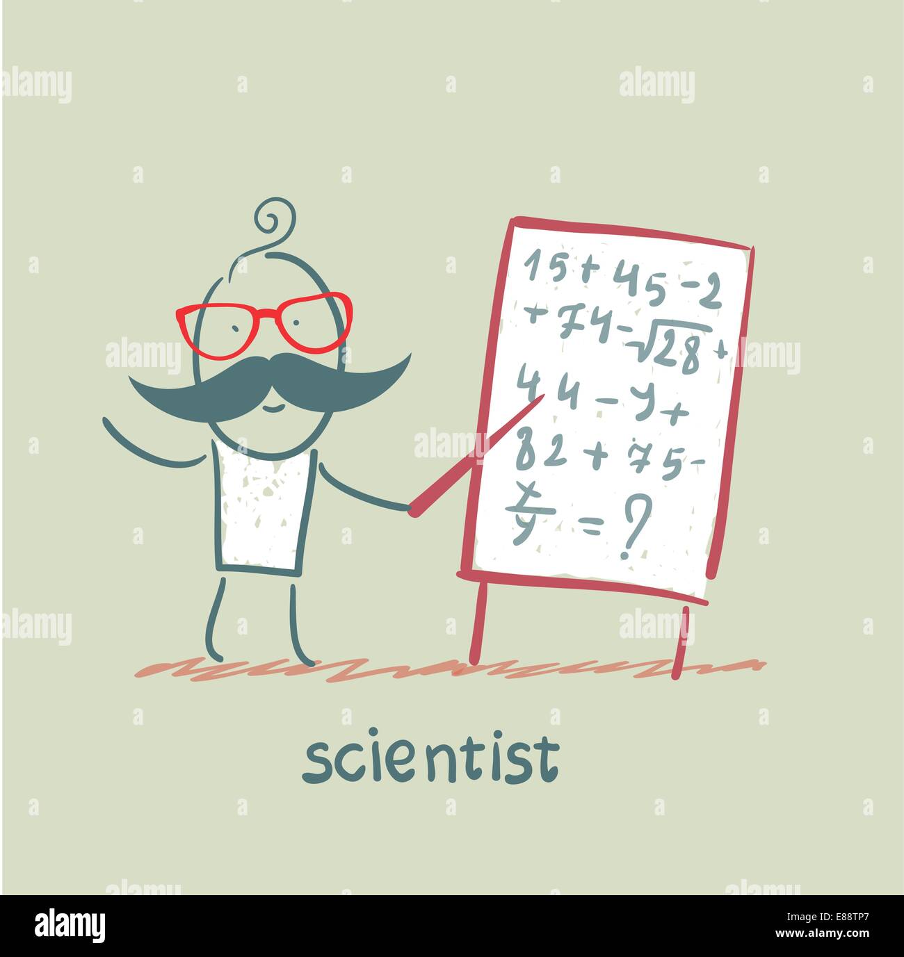 scientist says about the presentation of the formulas Stock Vector ...