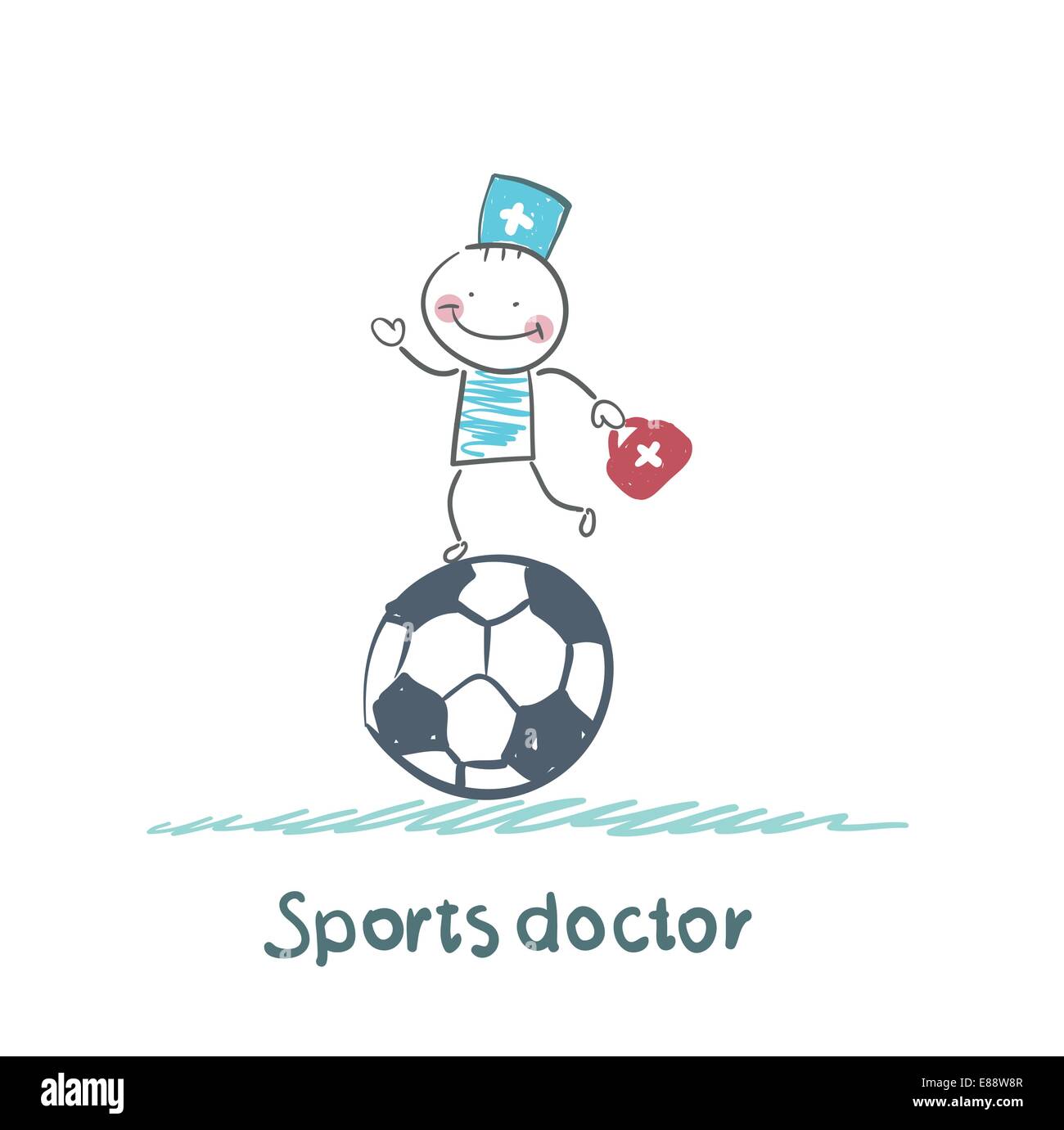 Sports doctor athlete Stock Vector Images - Alamy