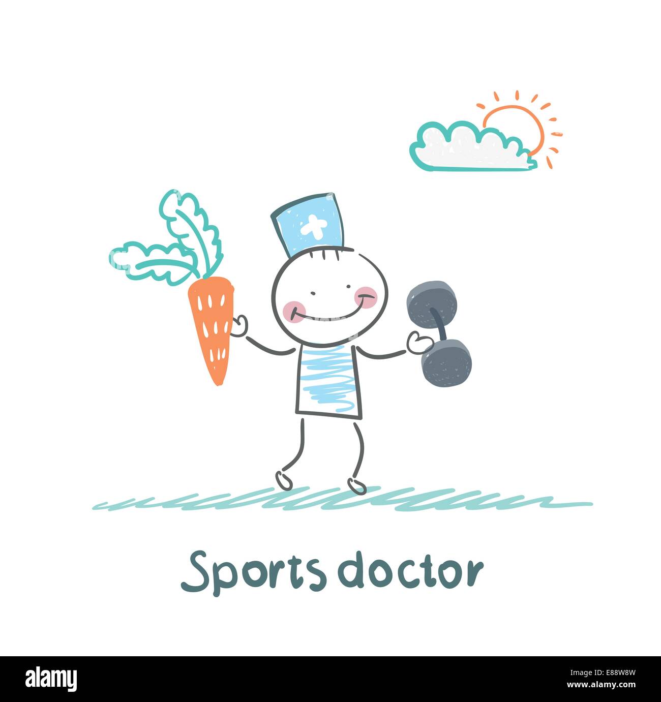 Sports doctor athlete Stock Vector Images - Alamy