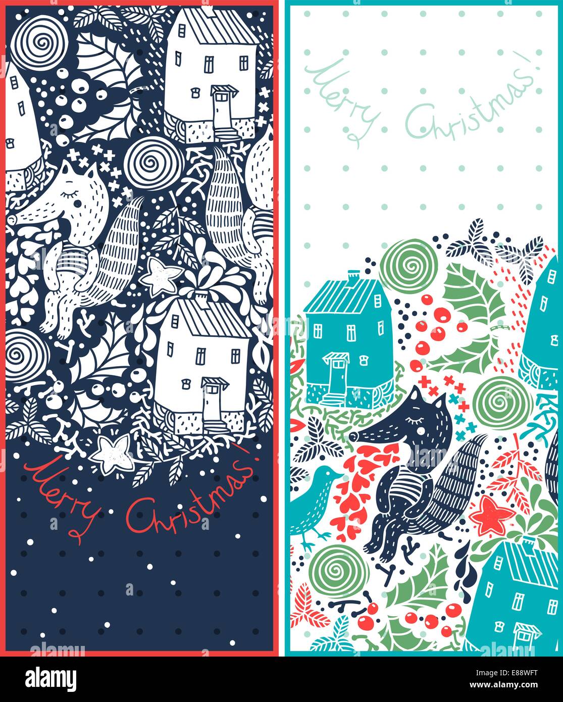 Holly cottage Stock Vector Images - Alamy