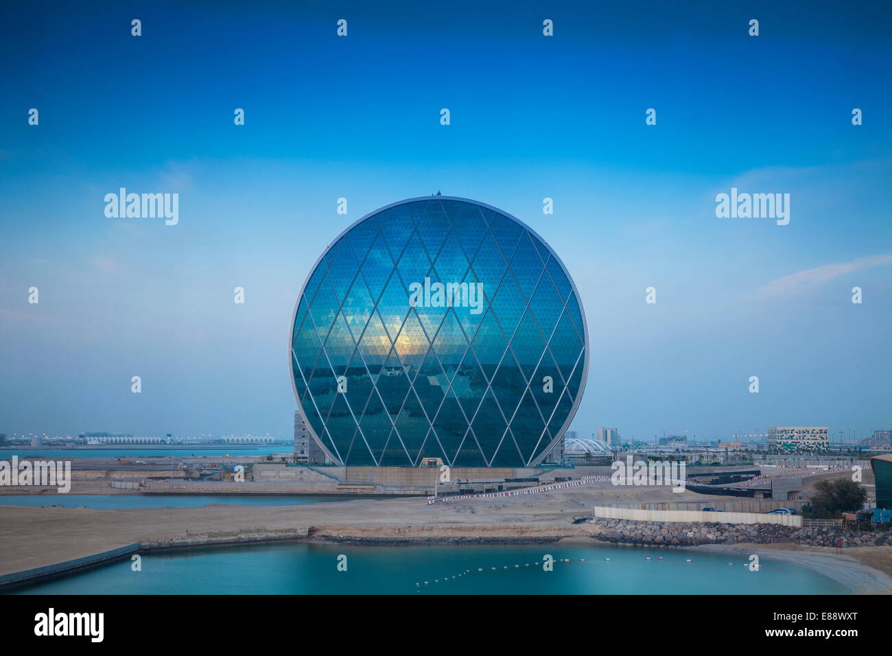 View of Aldar Headquarters, Abu Dhabi, United Arab Emirates, Middle ...