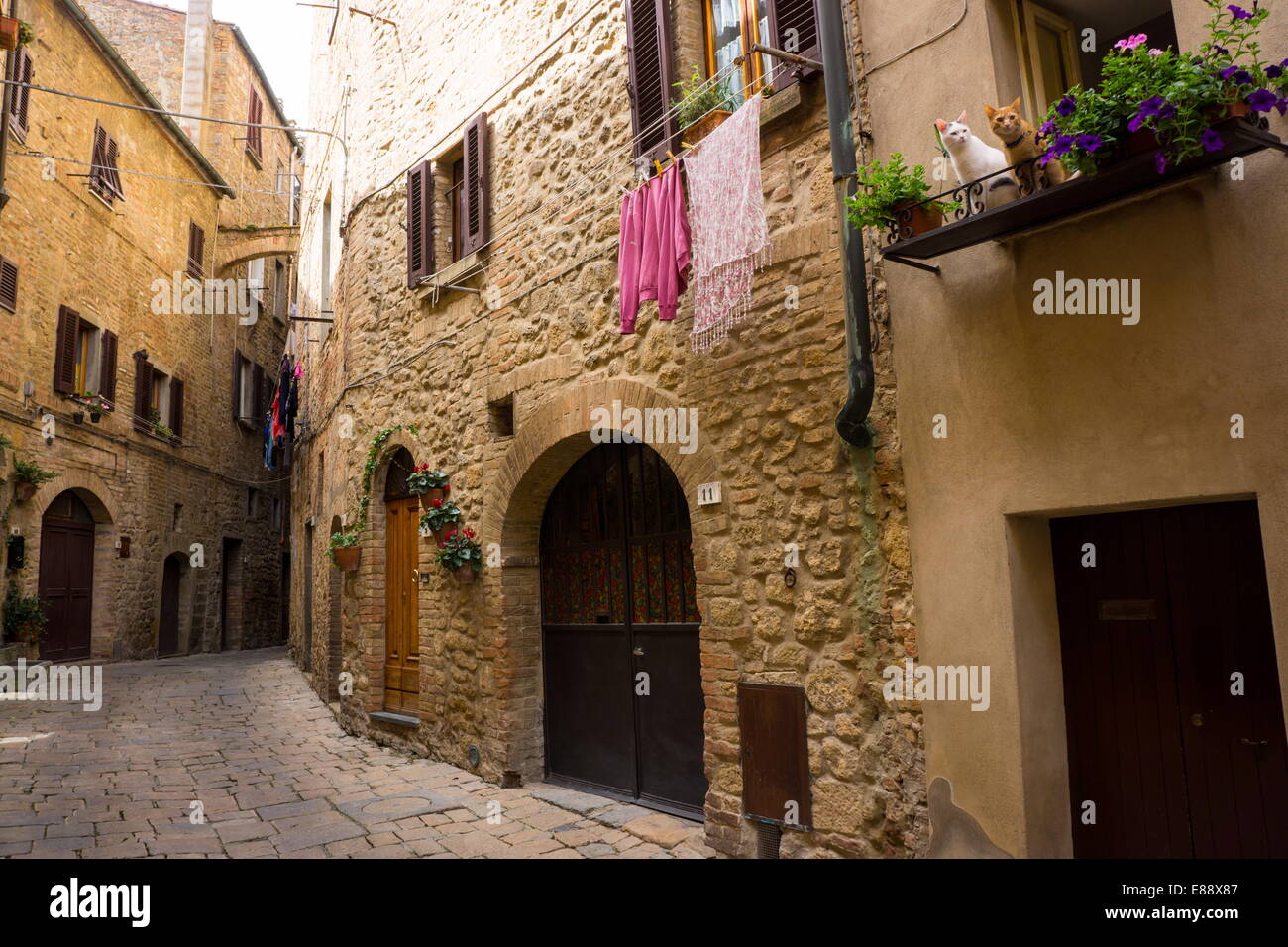 Street in old town, Volterra, Tuscany, Italy, Europe Stock Photo - Alamy