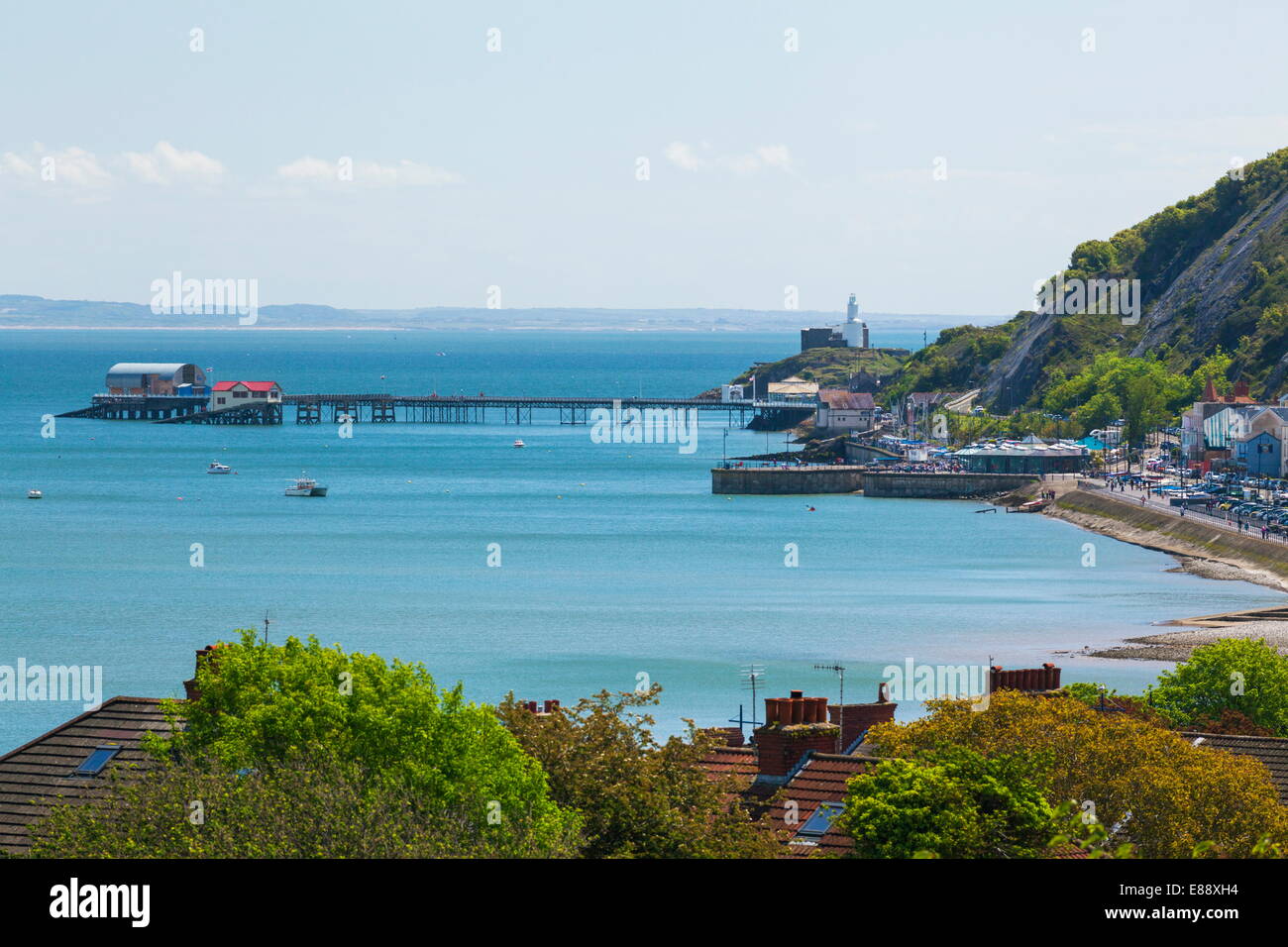 Mumbles Lighthouse, Mumbles Pier, Mumbles, Gower, Swansea, Wales ...