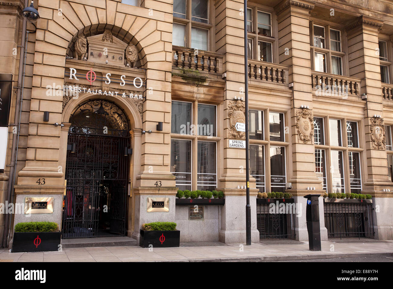 Interior and exterior shots of Rosso restaurant in Manchester . Chris ...