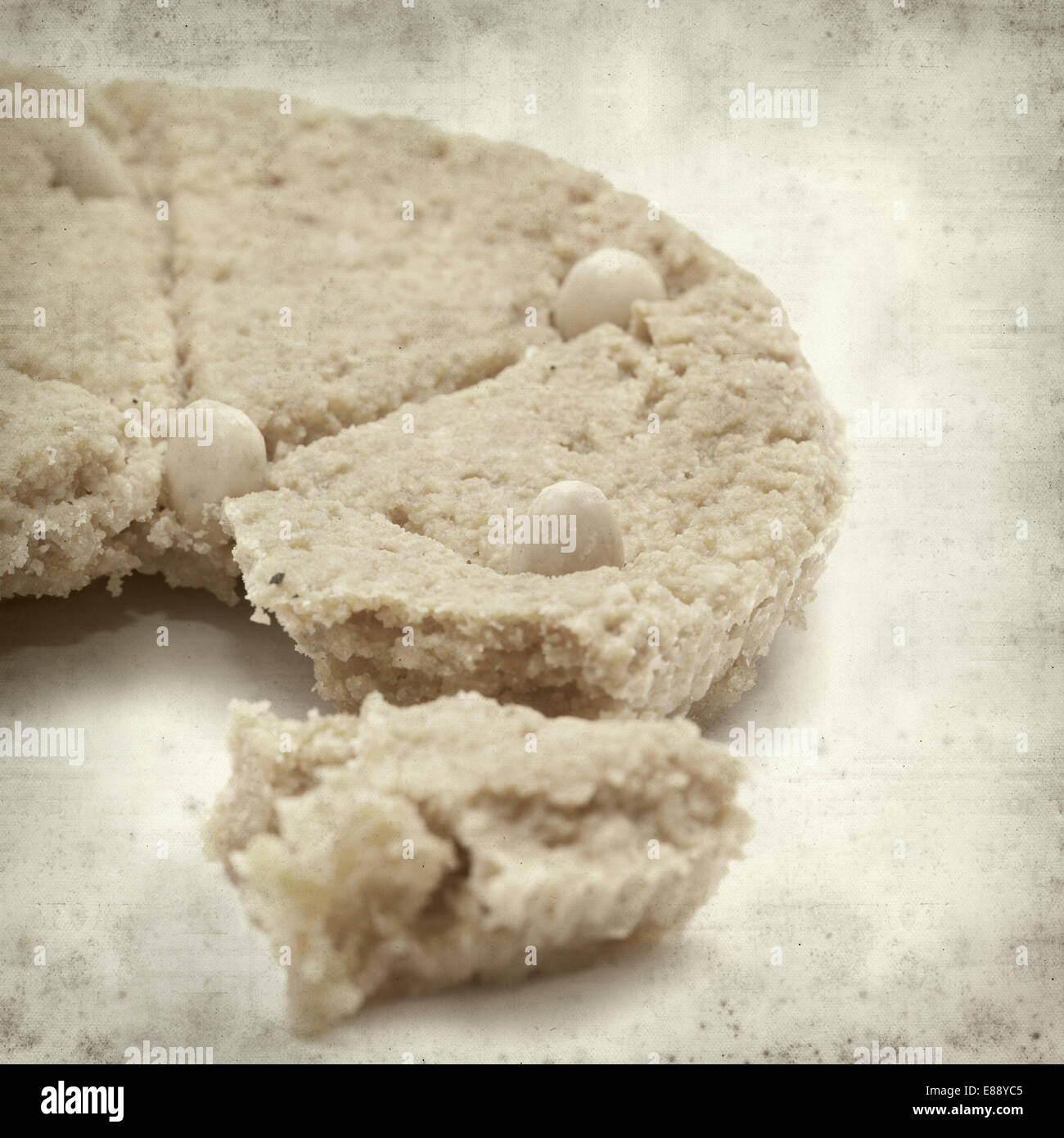 textured old paper background with soft marzipan cake Stock Photo - Alamy
