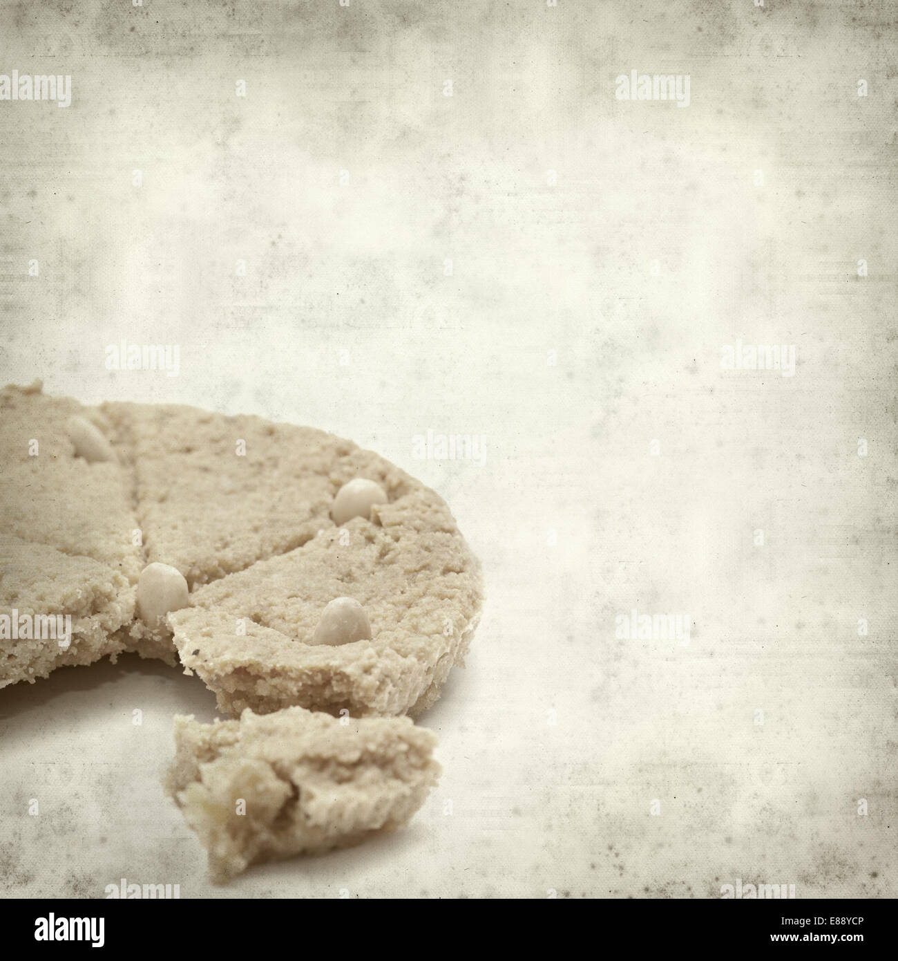 textured old paper background with soft marzipan cake Stock Photo - Alamy