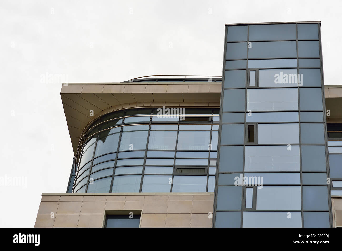 Tip stylish new building. Snapshot from bottom up Stock Photo - Alamy