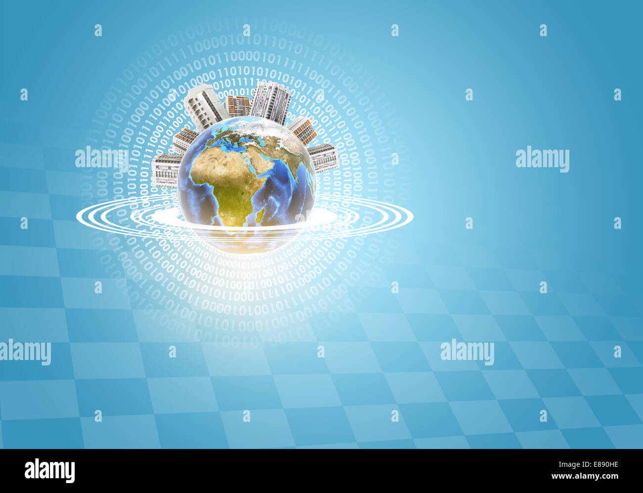 Earth with buildings Stock Photo - Alamy