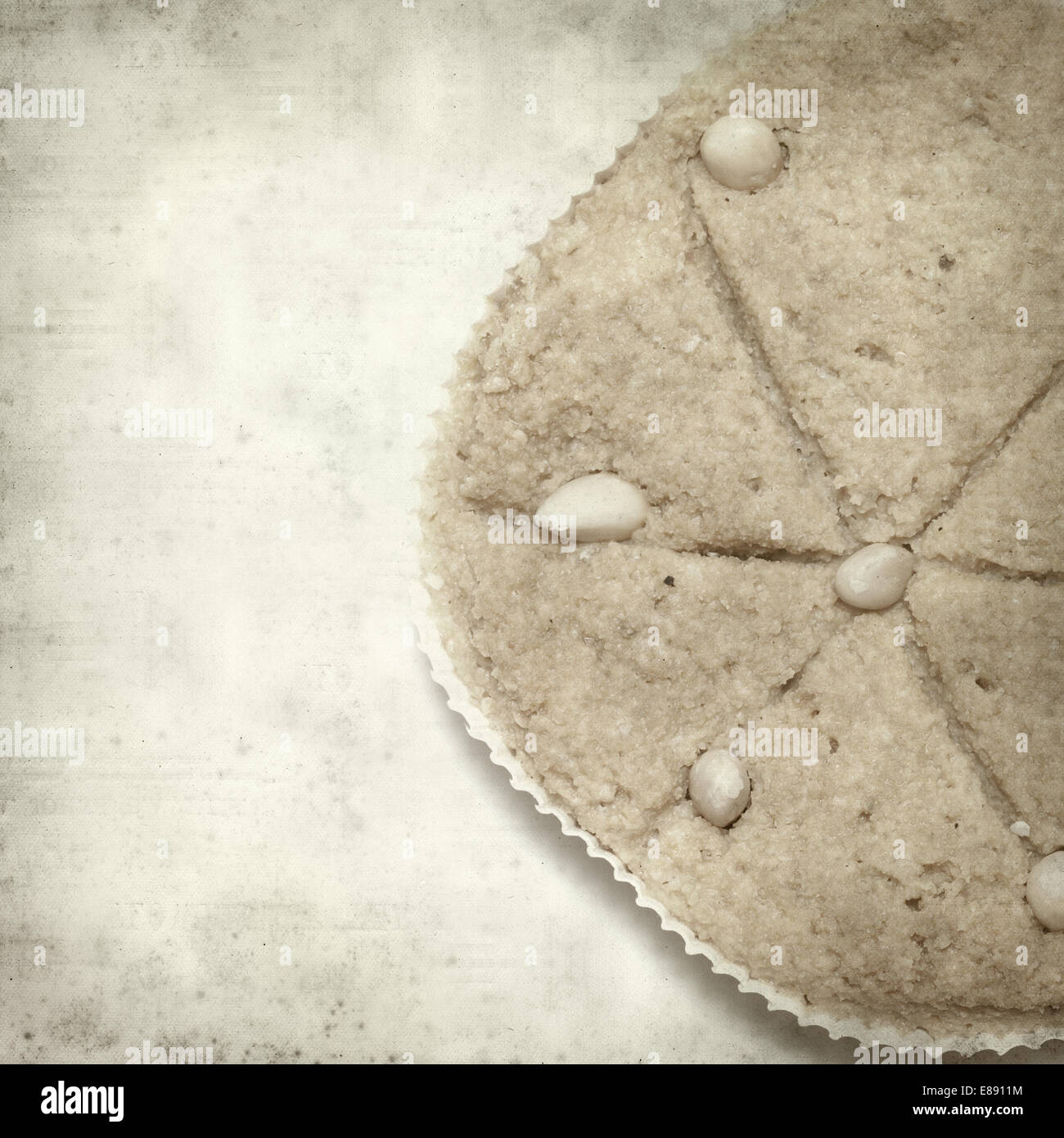 textured old paper background with soft marzipan cake Stock Photo - Alamy