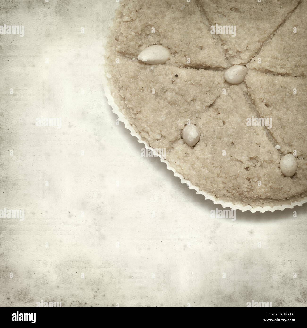 textured old paper background with soft marzipan cake Stock Photo - Alamy