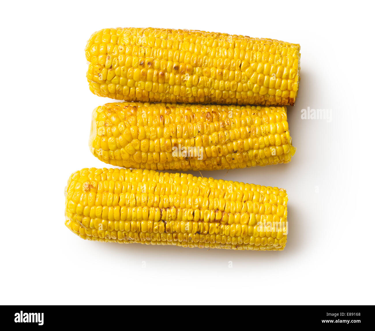 roasted corn on white background Stock Photo - Alamy