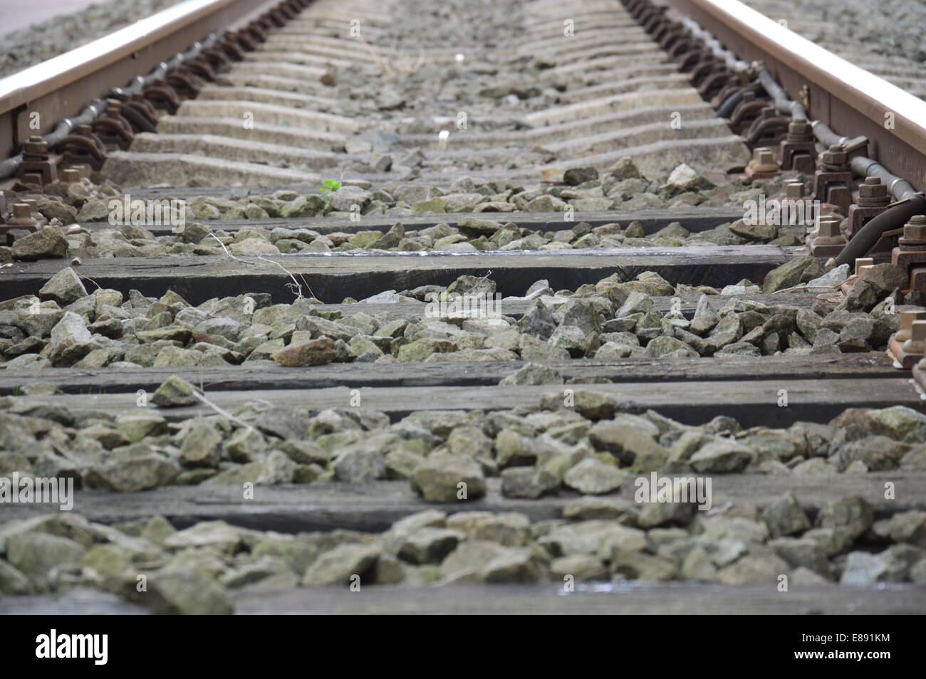 Train track rail hi-res stock photography and images - Alamy