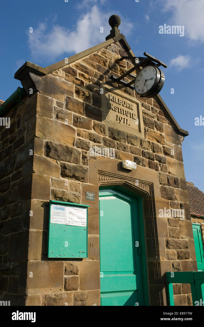 The Victorian-built Institute in the pretty village of Kilburn, England ...