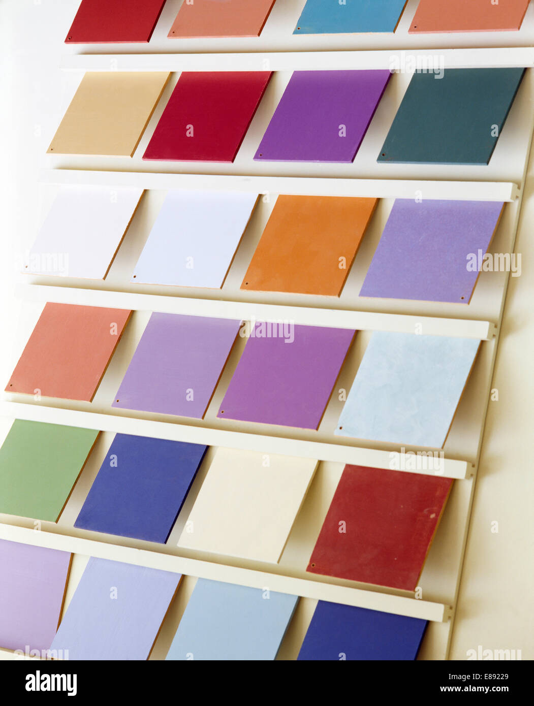 Close-up of colourful ceramic tiles on wall storage Stock Photo - Alamy