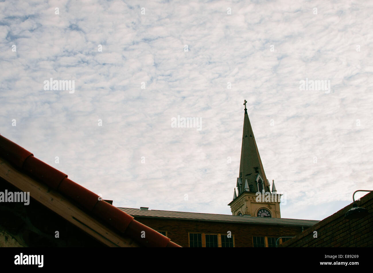 detail of a church tower Stock Photo - Alamy