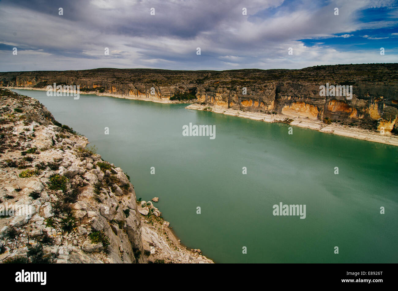 desert landscape with river Stock Photo - Alamy