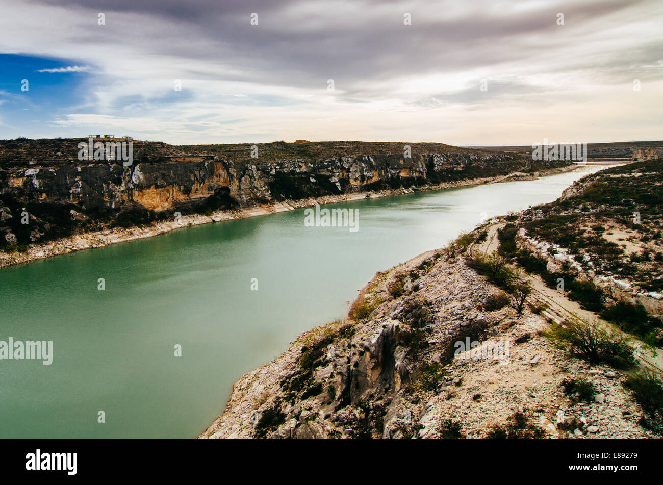 desert landscape with river Stock Photo - Alamy