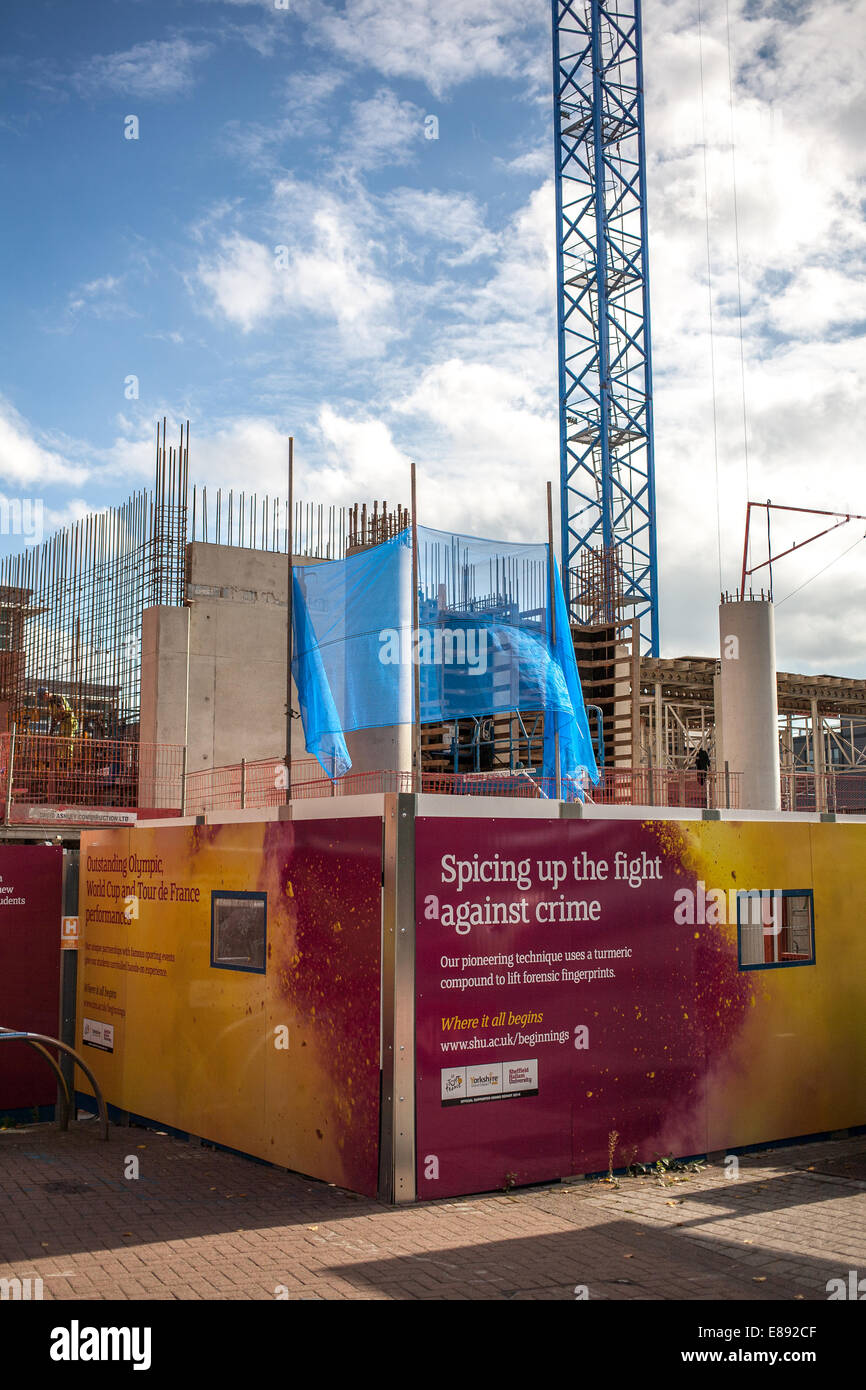 A Sheffield Hallam University building site in Sheffield South ...