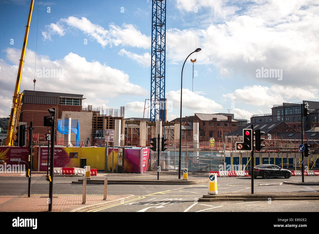 A Sheffield Hallam University building site in Sheffield South ...