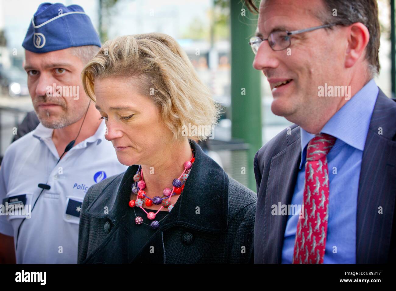 Brussels, Belgium. 2nd Oct, 2014. Delphine Boel arrives at the Palace ...