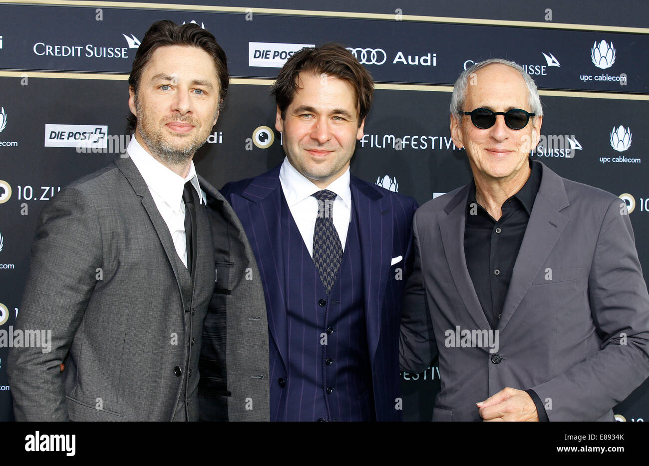 Zurich, Switzerland - September 27, 2014: Actor Zach Braff and Producer ...