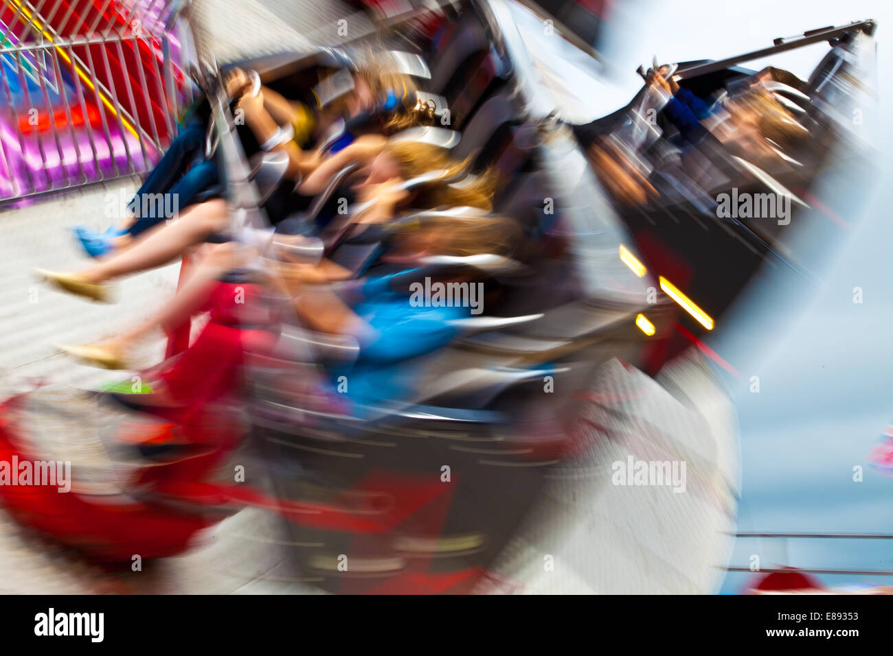 fair ground ride at speed Stock Photo - Alamy
