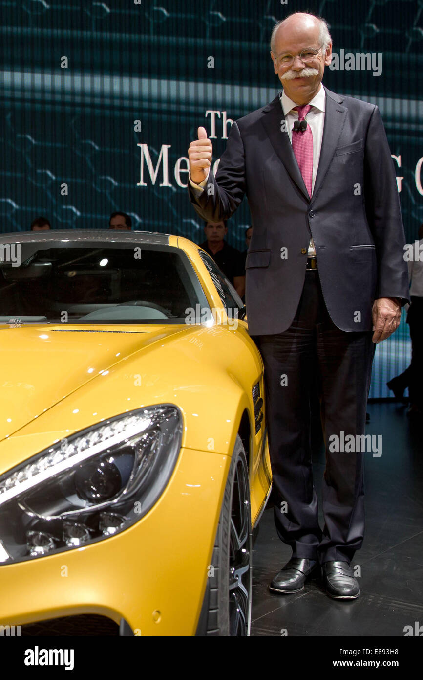 Paris, France. 2nd Oct, 2014. Dieter Zetsche, CEO of Mercedes-Benz ...