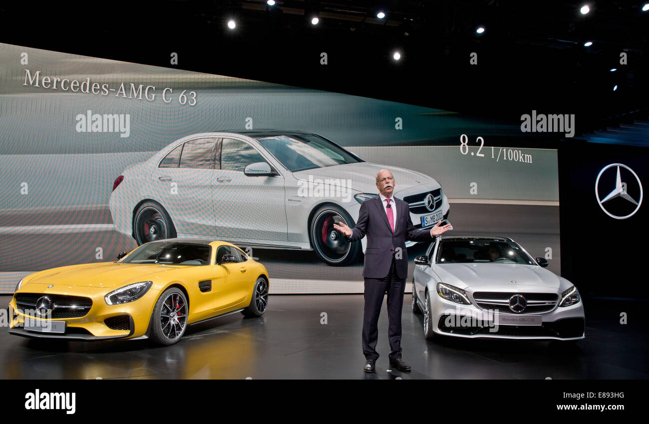 Paris, France. 2nd Oct, 2014. Dieter Zetsche, CEO of Mercedes-Benz ...
