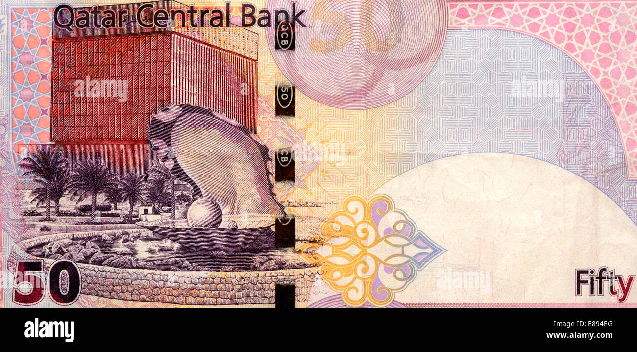Qatar banknote riyal currency hi-res stock photography and images - Alamy