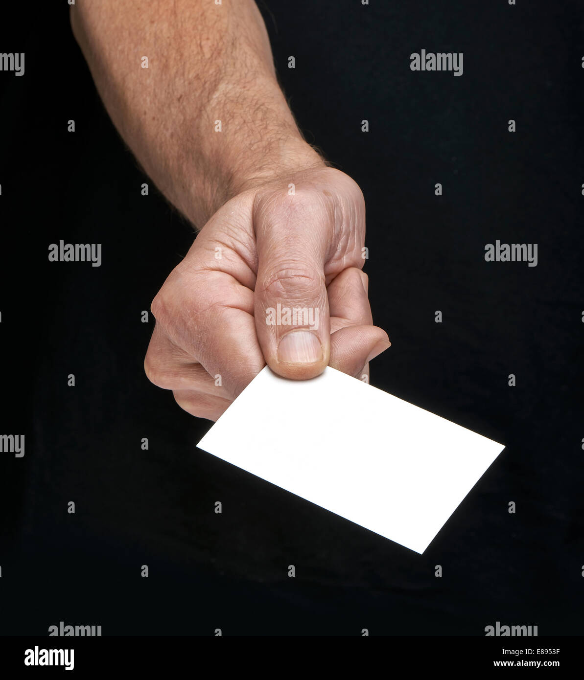 business people meeting for the first time, giving a card Stock Photo ...