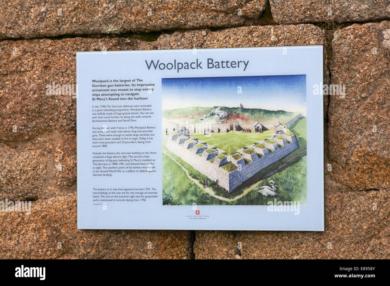 Woolpack is the largest of the garrison gun batteries hi-res stock ...