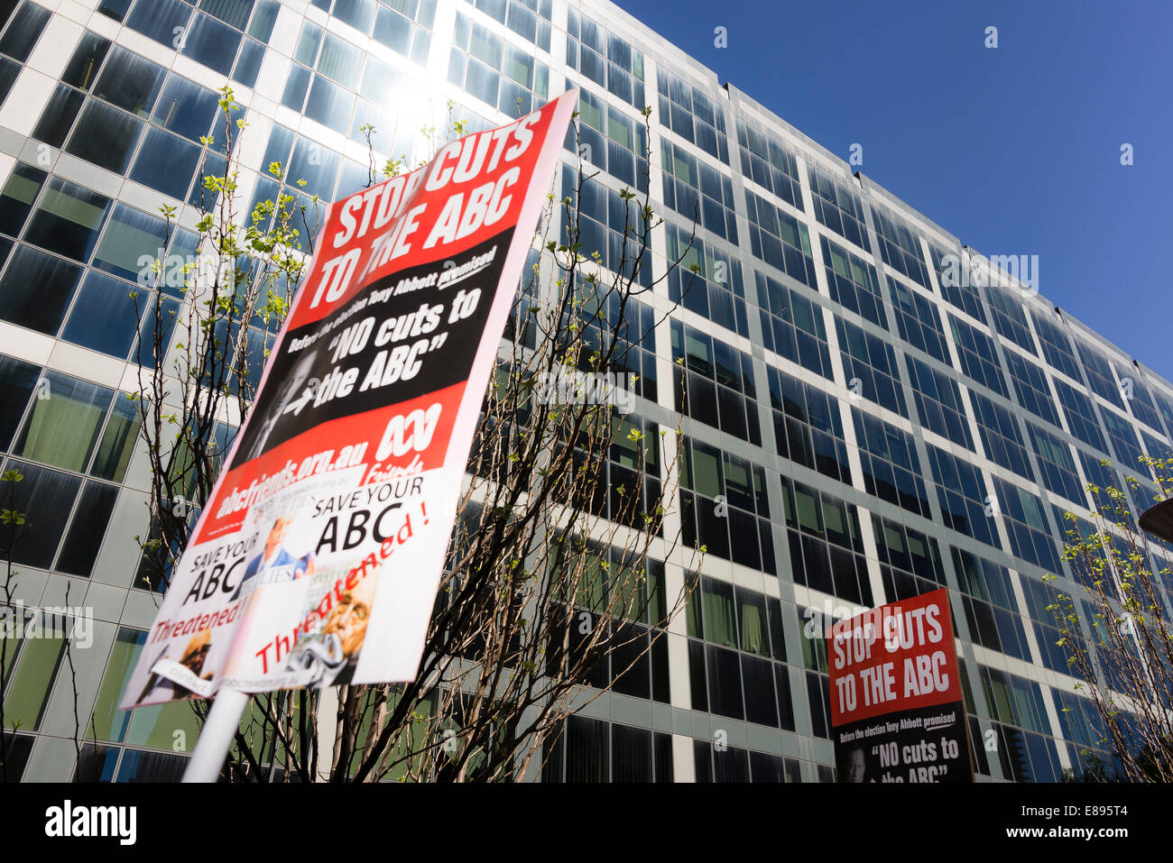 Sydney, Australia. 1st October, 2014. A protest to ABC budget cuts axe ...