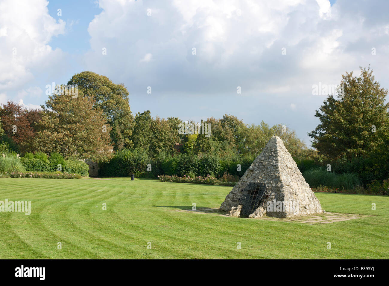 Towering Cumulus Clouds over Reigate Castle Grounds and the entrance to ...
