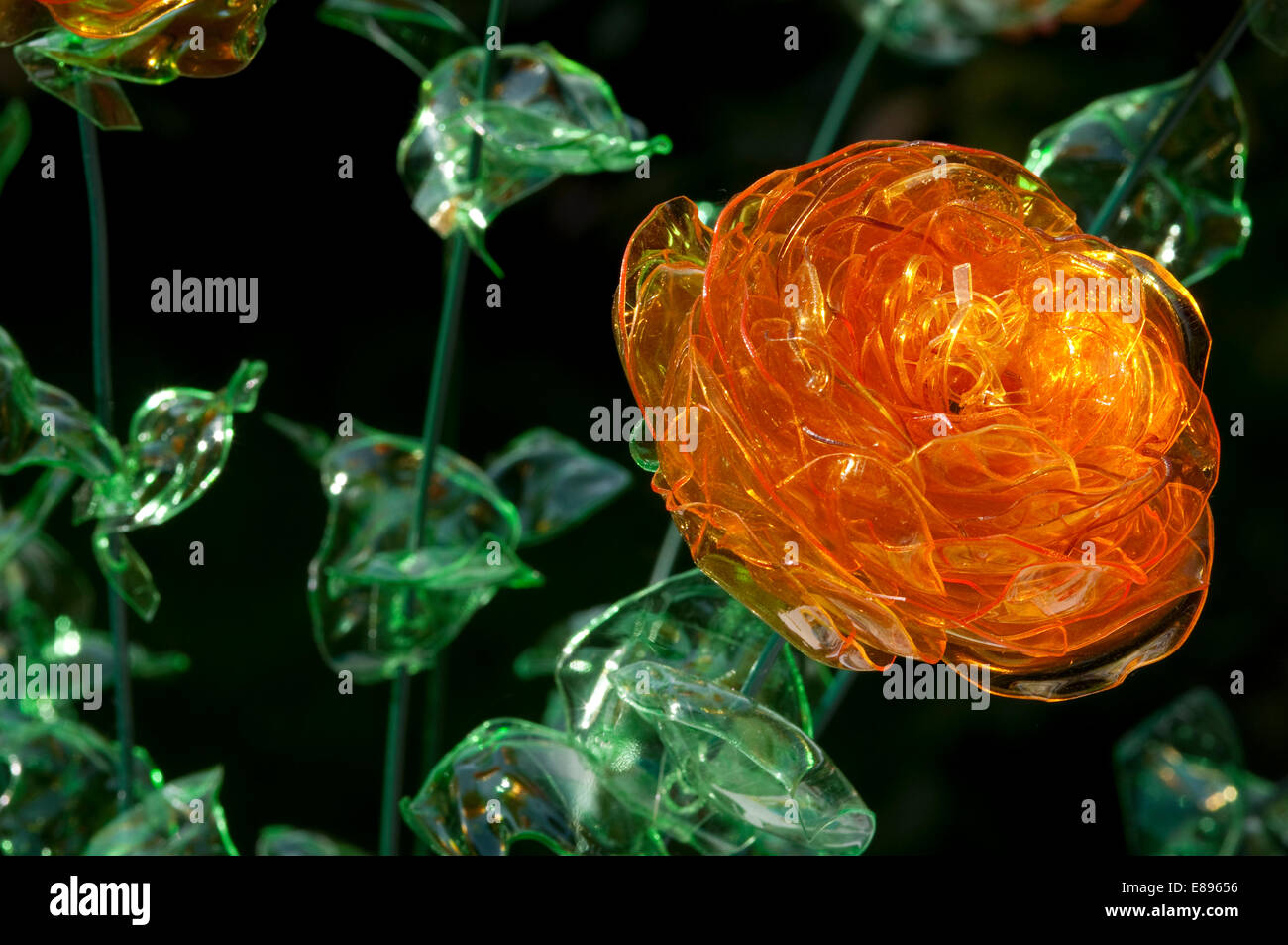 Flowers Made From Plastic Bottles Recycled Plastic Stock Photo - Alamy