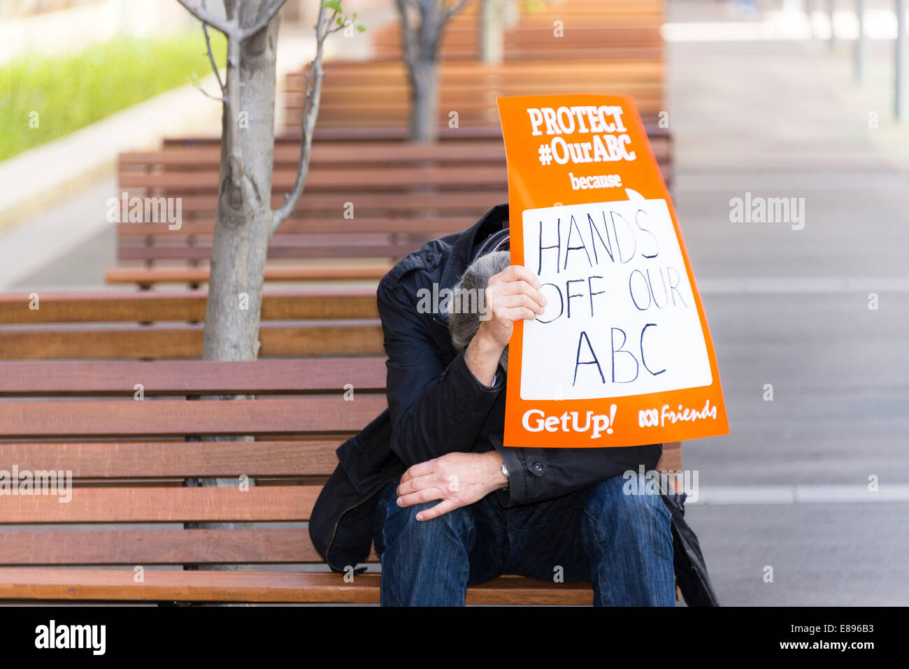 Sydney, Australia. 1st October, 2014. A protest to ABC budget cuts axe ...