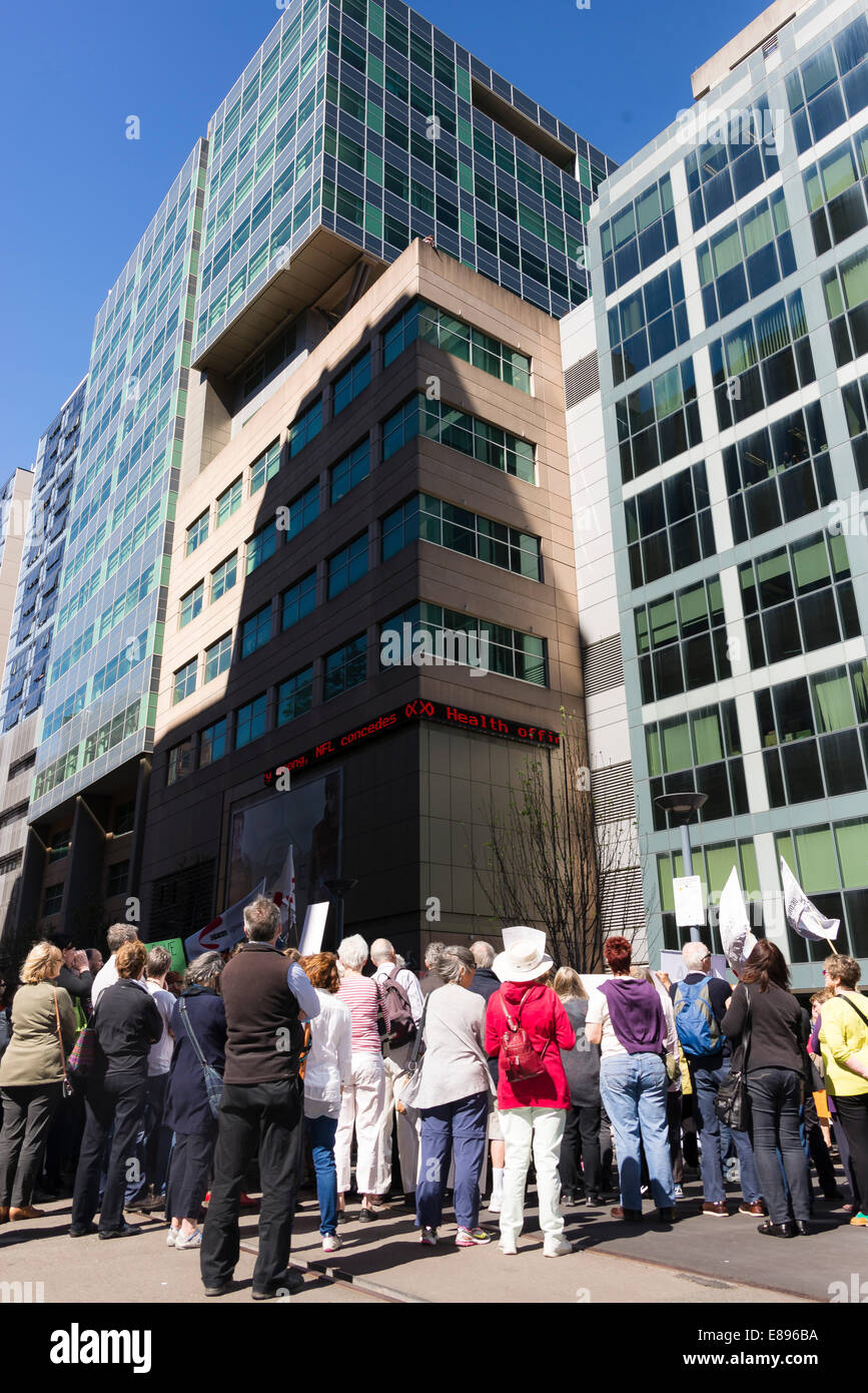 Sydney, Australia. 1st October, 2014. A protest to ABC budget cuts axe ...