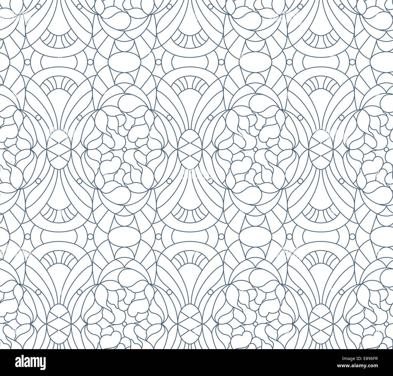 Seamless floral pattern. Composition of stylized flowers, leaves, geomertrical shapes Stock ...